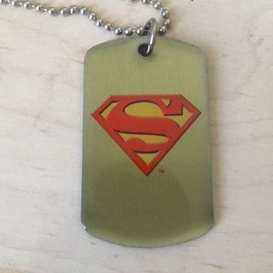 Accessories | Double Sided Superman Emblem Dog Tag W Chain | Poshmark